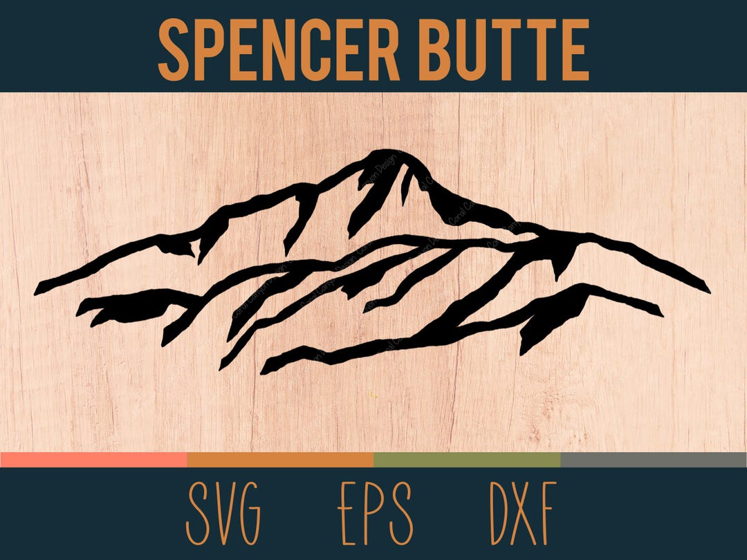 Spencer Butte SVG Outline | Digital Cut File | Eugene, Oregon | Cascade ...