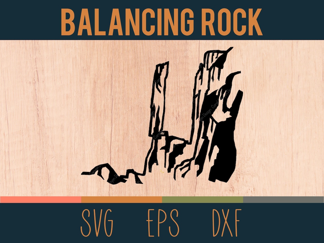Balancing Rock SVG Outline | Digital Cut File | Tiverton, Nova Scotia ...