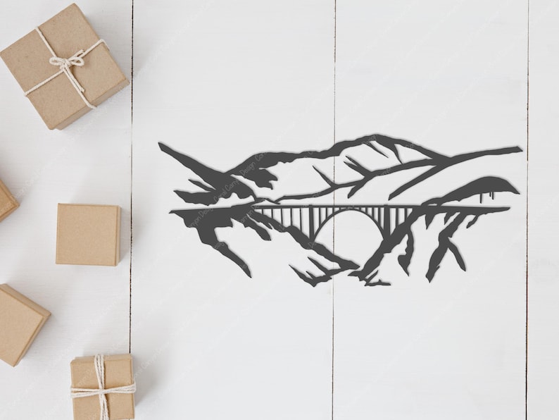Bixby Bridge Outline SVG | Digital Cut File | Big Sur Coastline ...