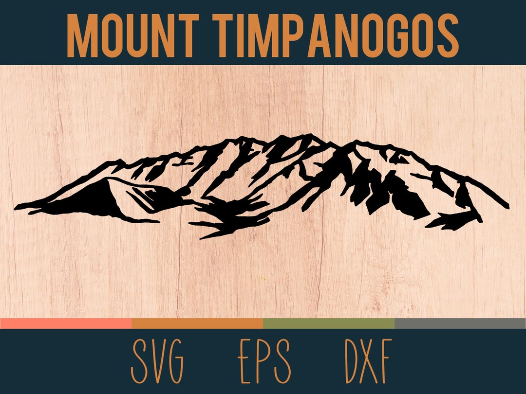 Mount Timpanogos SVG Outline Digital Cut File Utah Wasatch Mountain ...
