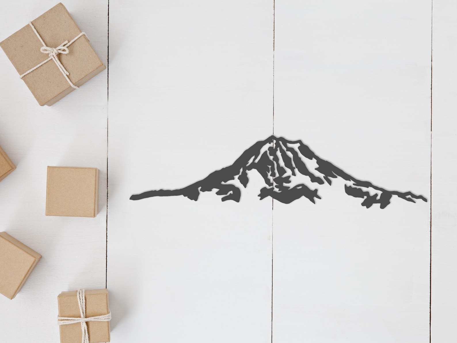 Mount Rainier SVG Outline Digital Cut File Washington State Cascade ...