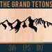Teton Mountain Outline SVG Digital Cut File for Silhouette | Etsy UK