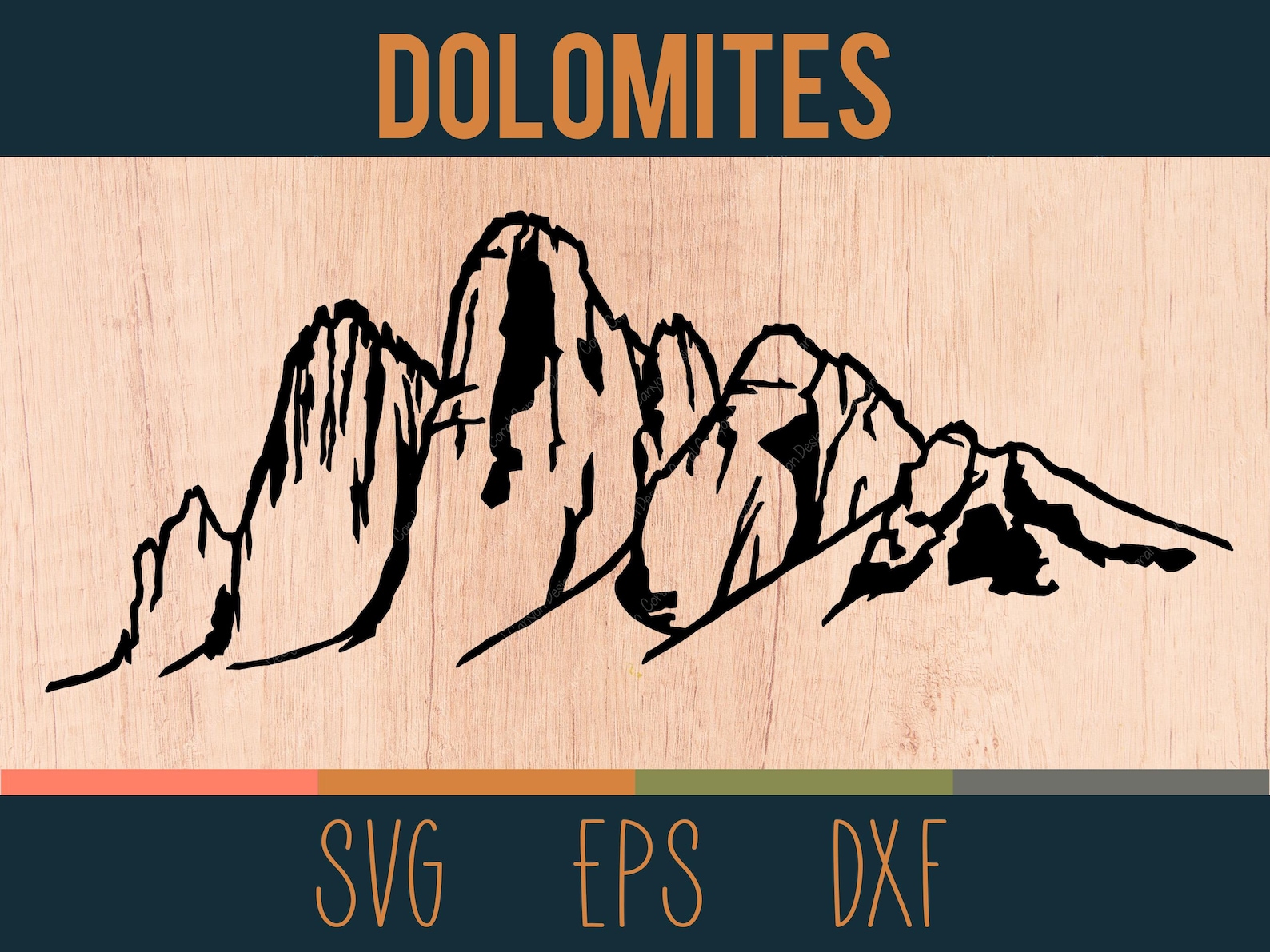 The Dolomites SVG Outline | Digital Cut File | Southern Limestone Alps ...
