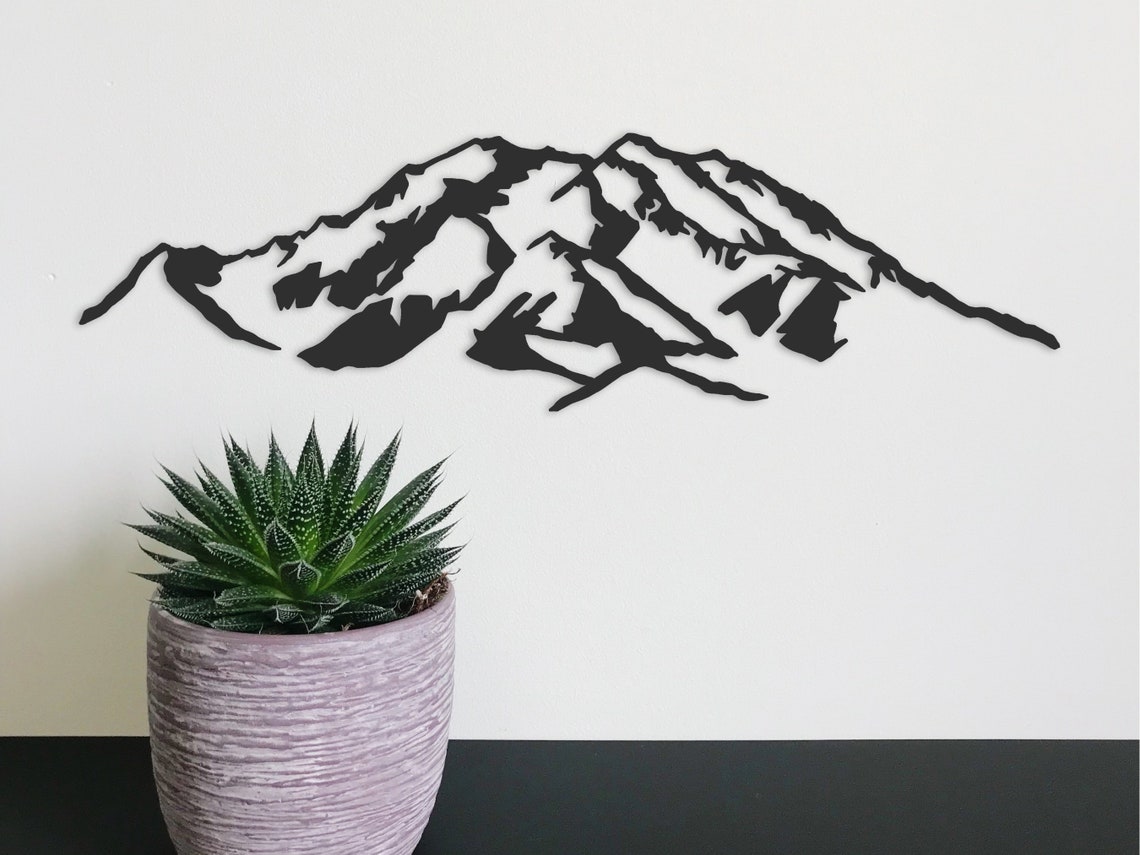 Denali Mountains Outline SVG Digital Cut File | Mount Mckinley, Alaska ...