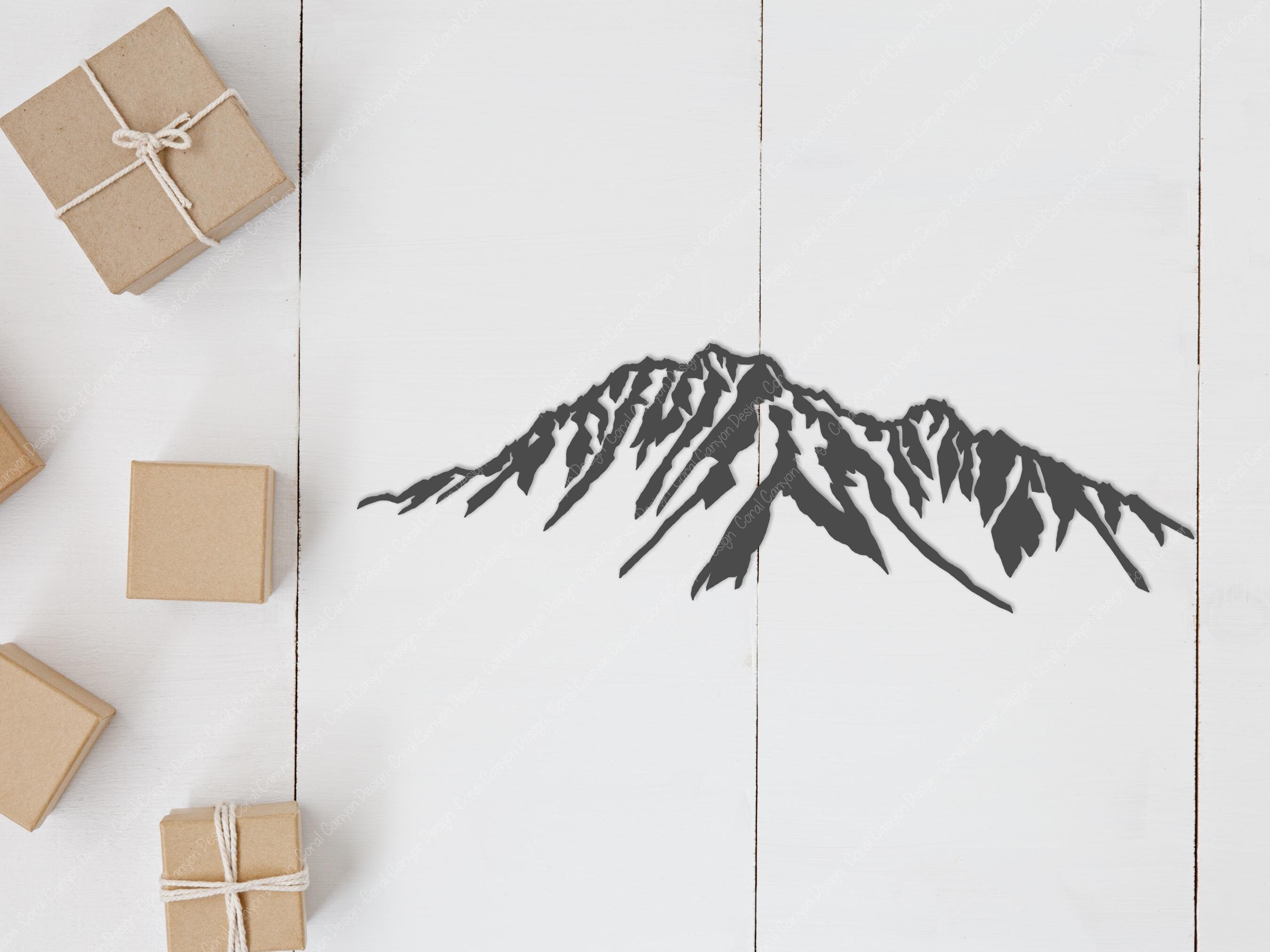 Mount Stuart SVG Outline | Digital Cut File | Washington State Cascade ...