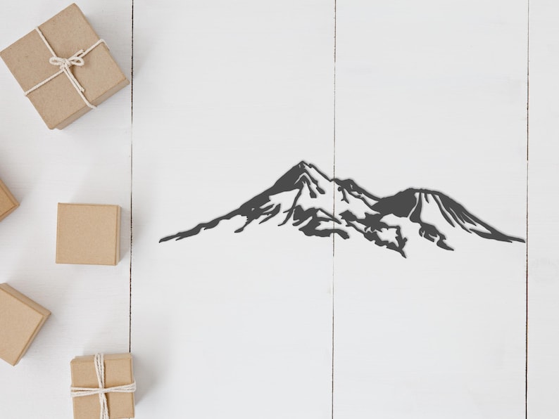 Mount Shasta Outline SVG Digital Cut File California Cascade - Etsy