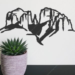 Sedona Mountains SVG Outline | Digital Cut File | Cathedral Rock | Red ...