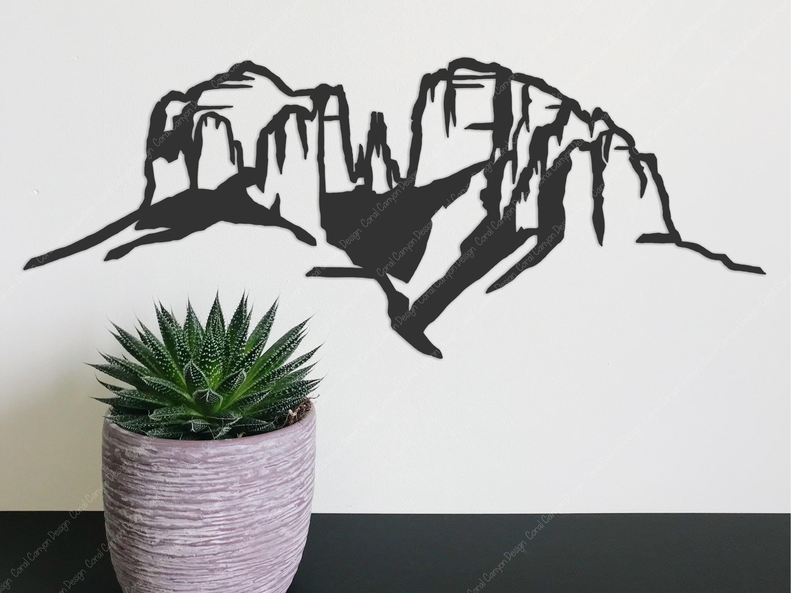 Sedona Mountains SVG Outline | Digital Cut File | Cathedral Rock | Red ...