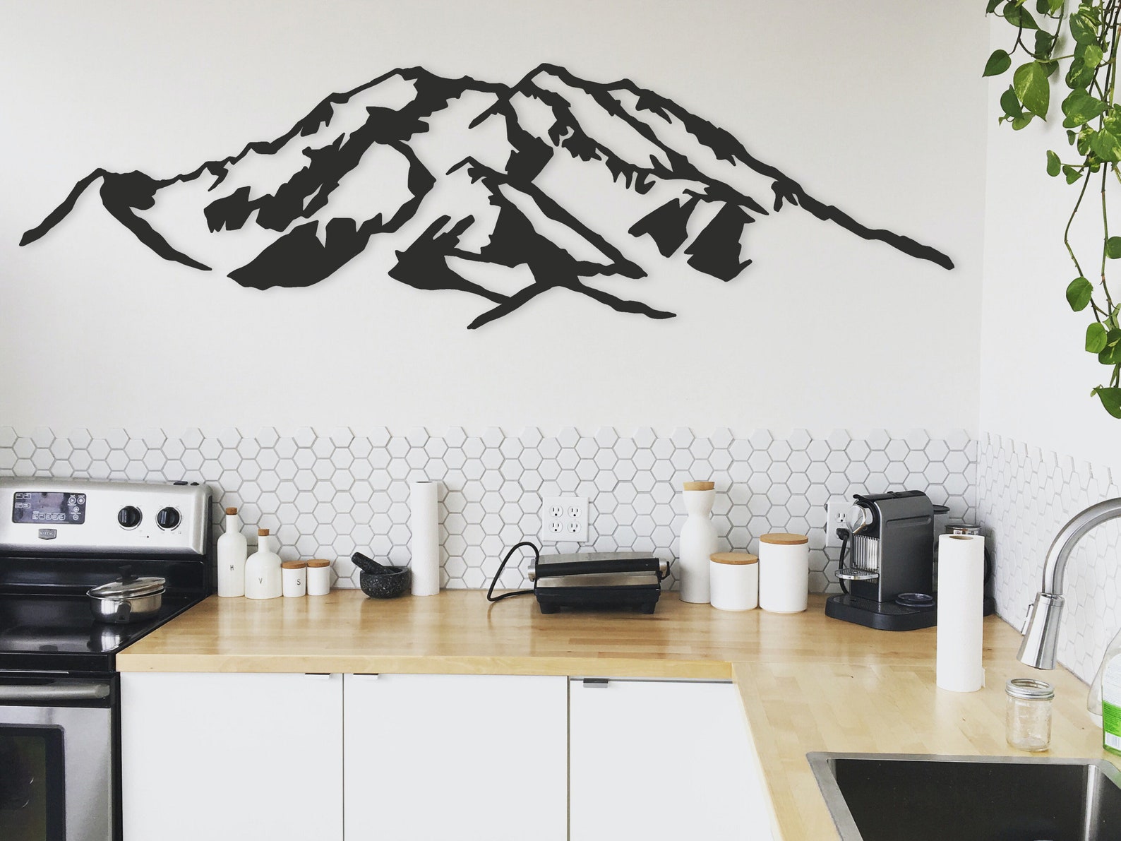 Denali Mountains Outline SVG Digital Cut File | Mount Mckinley, Alaska ...