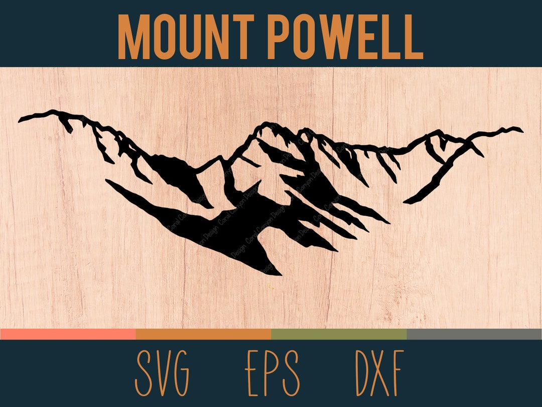 Mount Powell SVG Outline | Digital Cut File | Southern Rocky Mountains ...