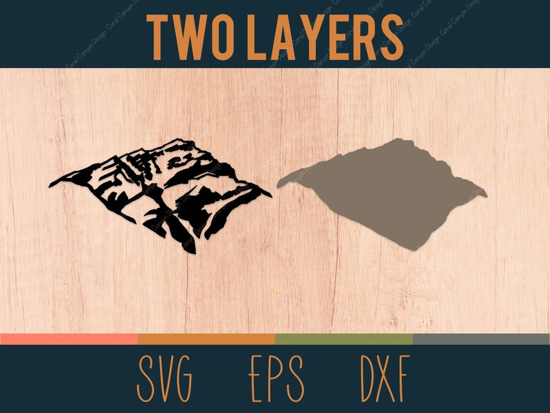 Layered Banff National Park SVG Outline Digital Cut File - Etsy