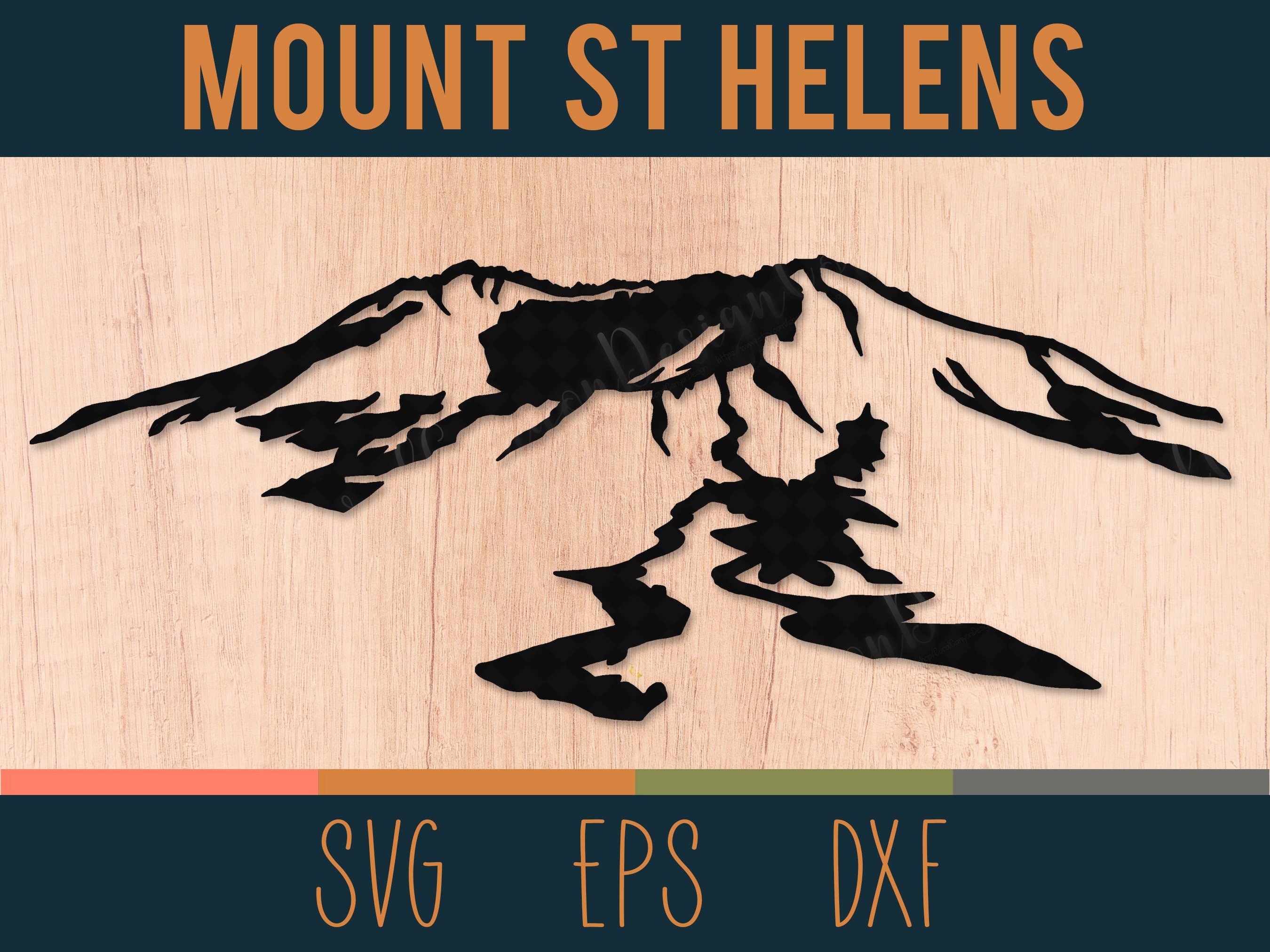 Mount St Helens Outline SVG Digital Cut File Washington - Etsy Singapore