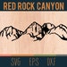 Red Rock Canyon SVG Outline | Digital Cut File | Rainbow Mountain ...