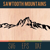 Teton Mountain Outline SVG Digital Cut File | Rocky Mountain Range ...