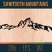 Sawtooth Mountains SVG Outline | Digital Cut File | Rocky Mountains of ...