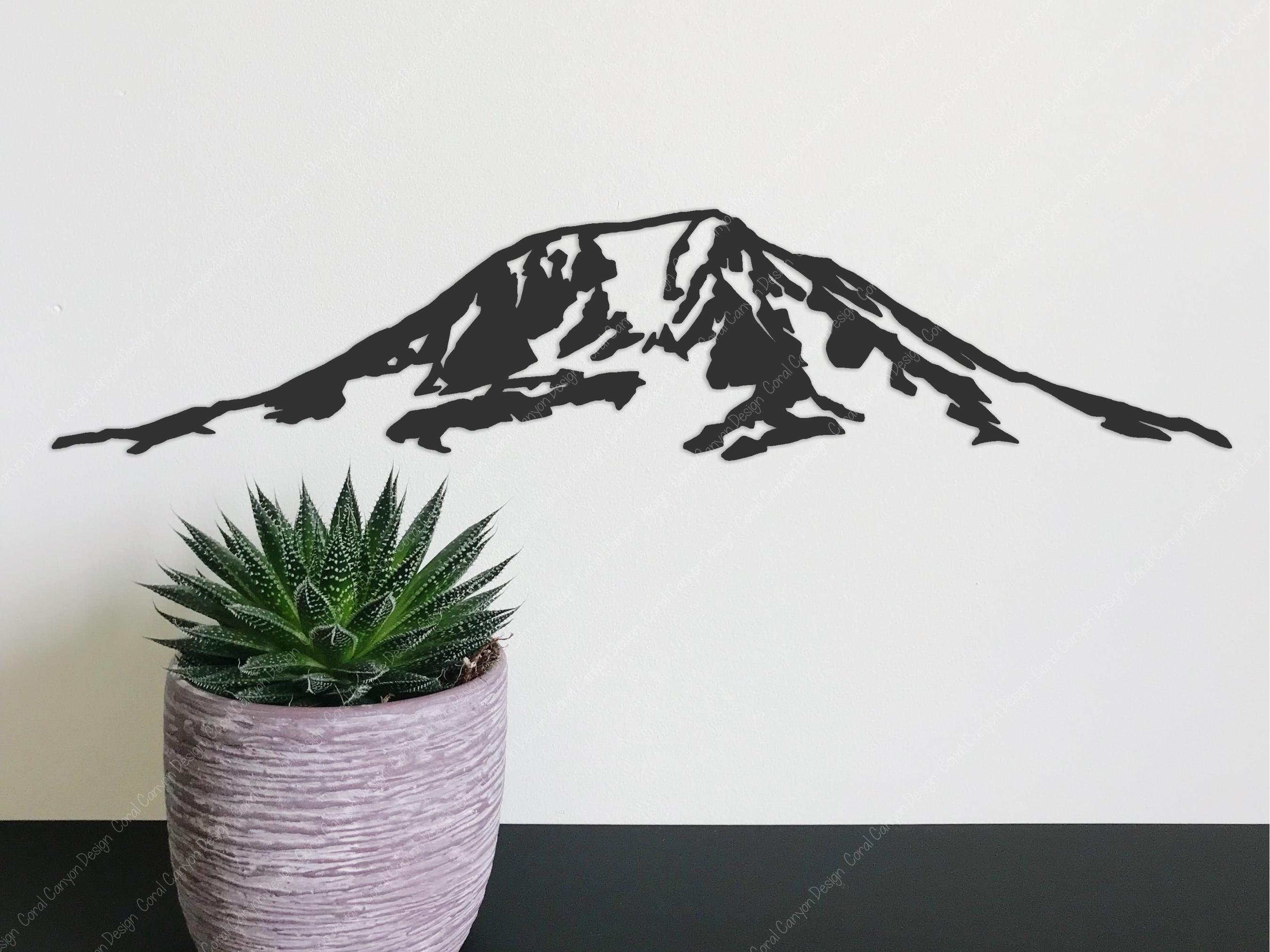 Mount Adams SVG Outline Digital Cut File Cascade Range - Etsy