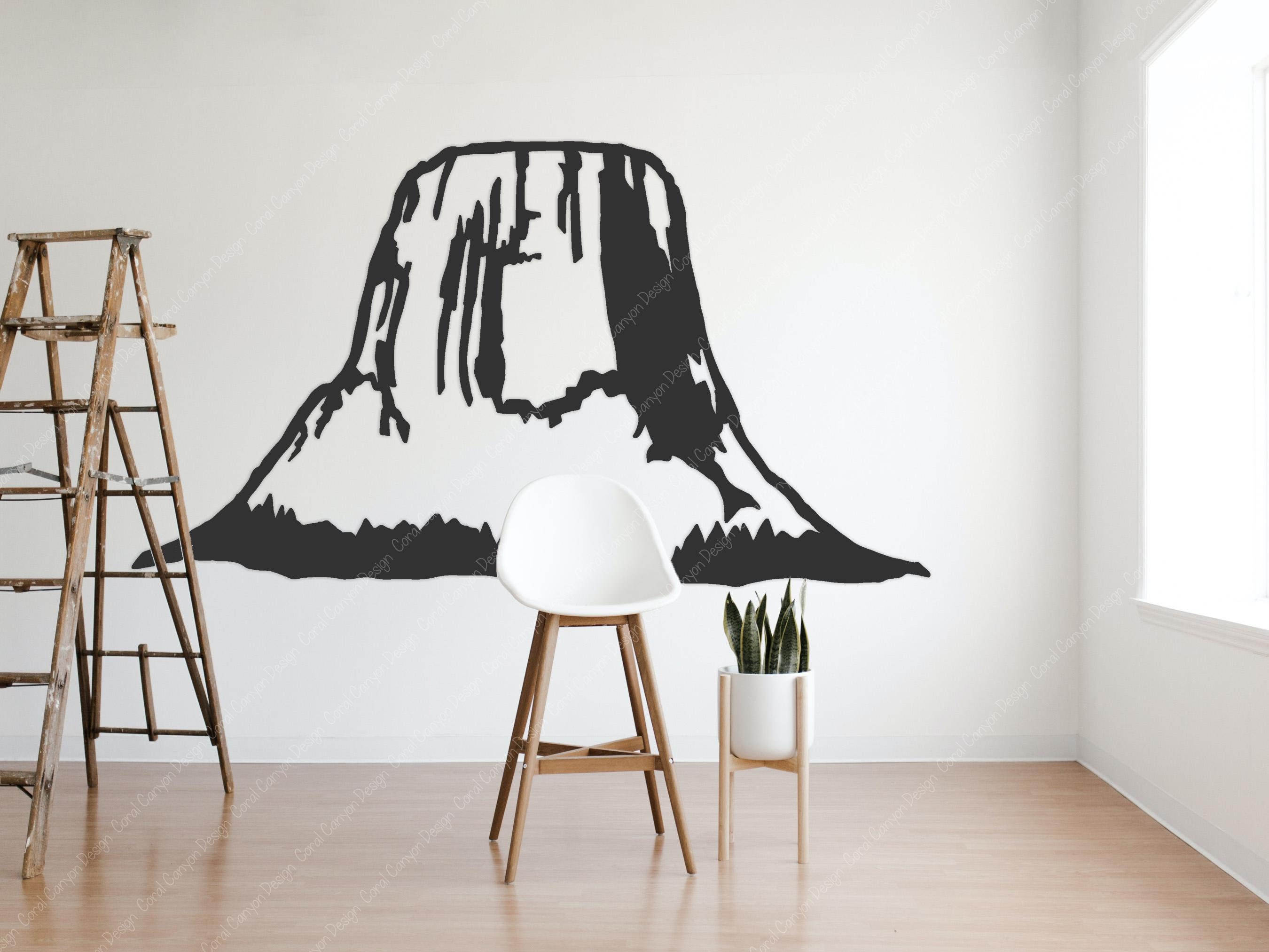 Devil's Tower SVG Outline | Digital Cut File | Devil's Tower National ...