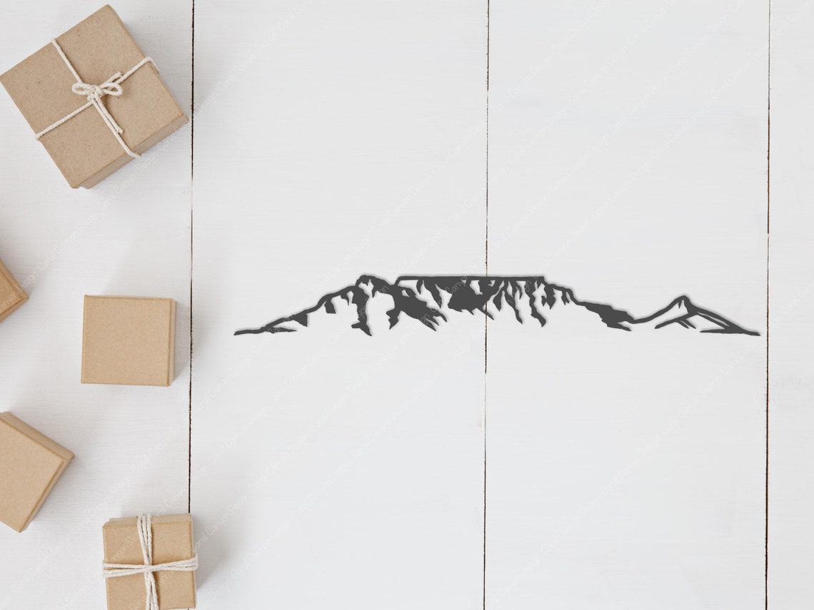 Table Mountain SVG Outline | Digital Cut File | Cape Town, South Africa ...