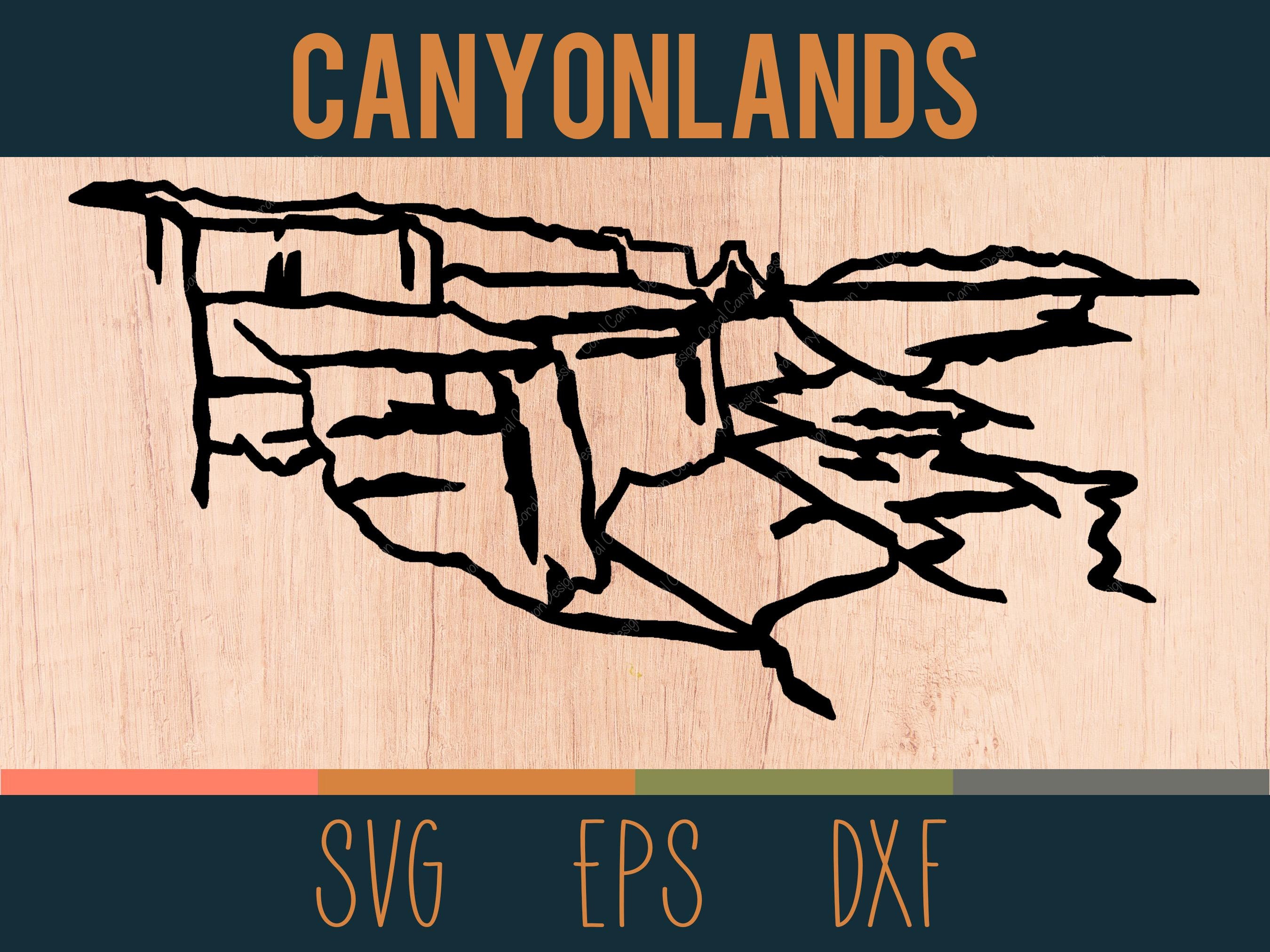 Canyonlands SVG Outline Digital Cut File Canyonlands - Etsy Hong Kong