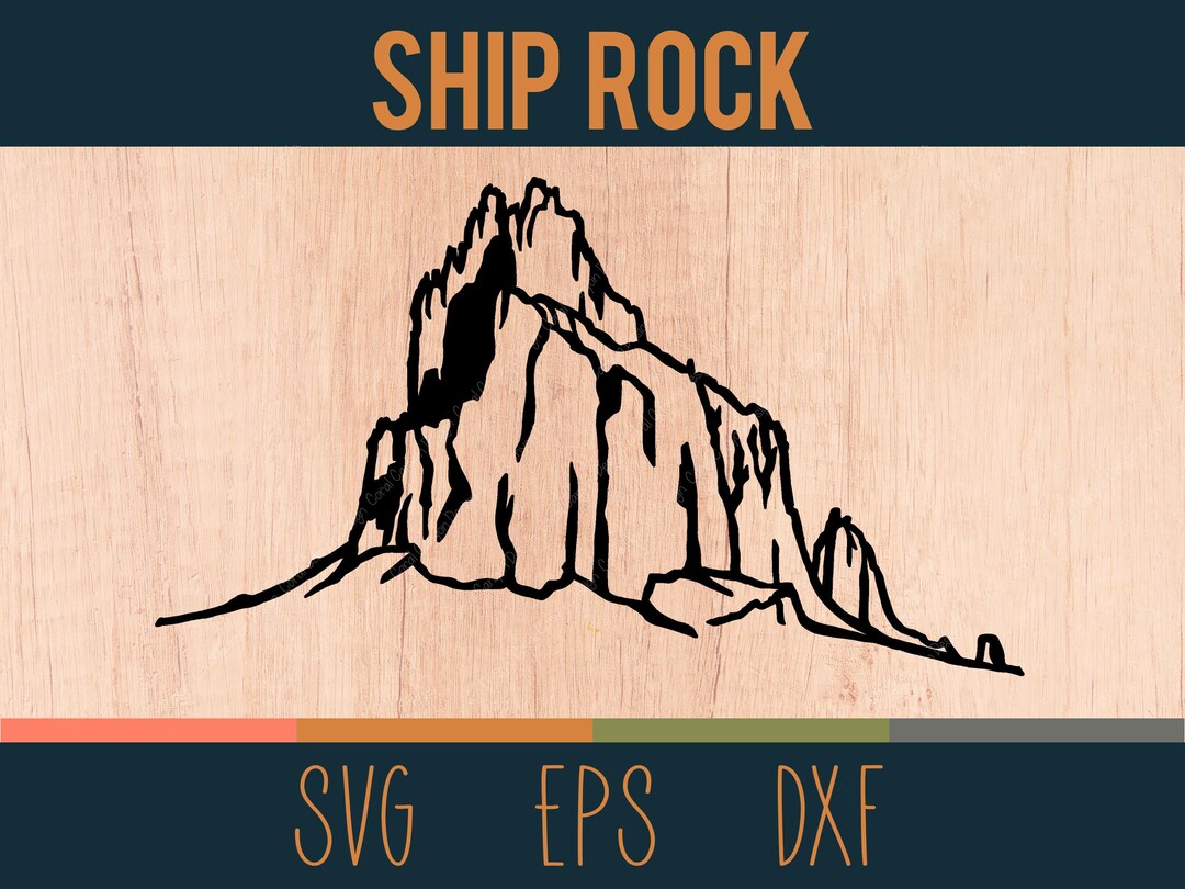 Ship Rock Peak SVG Outline | Digital Cut File | Navajo Nation, San Juan ...