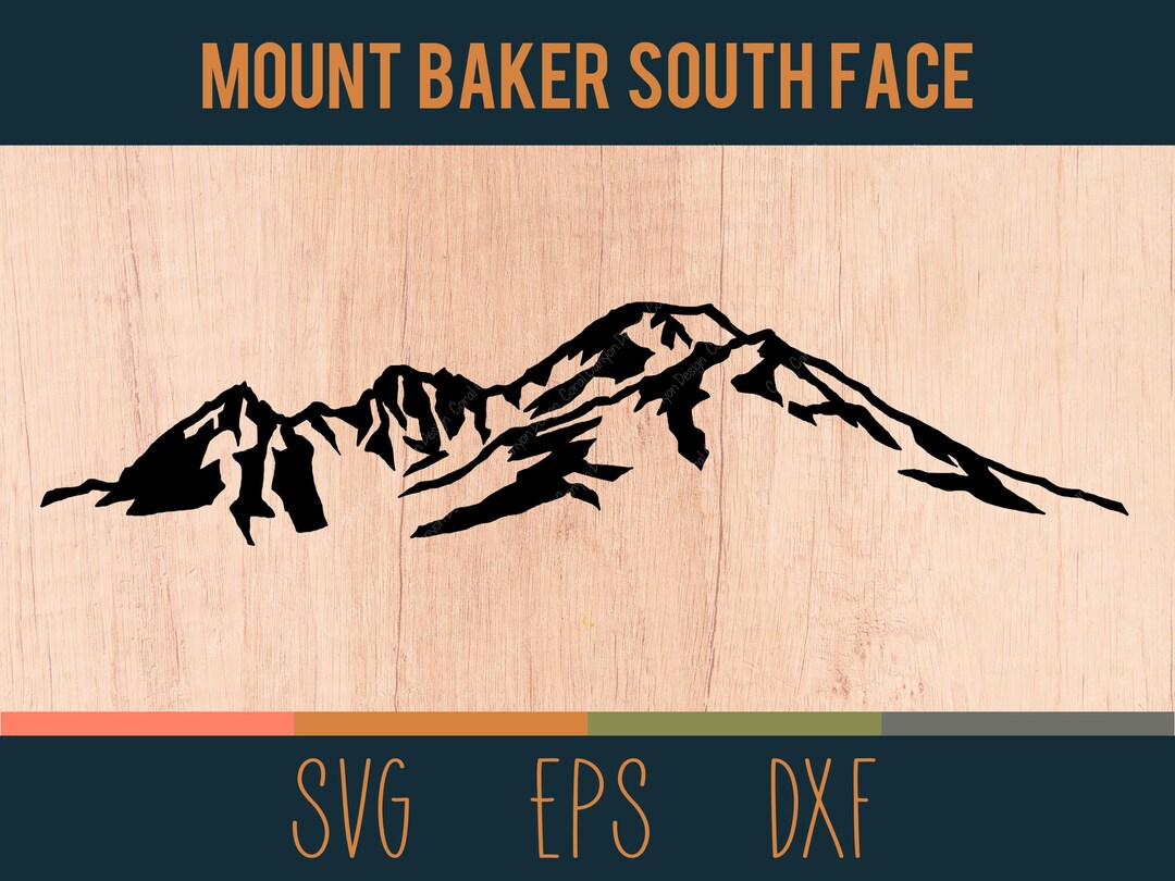 Mount Baker Südwand SVG Umriss | Digital Schnitt Datei | DXF- und EPS ...
