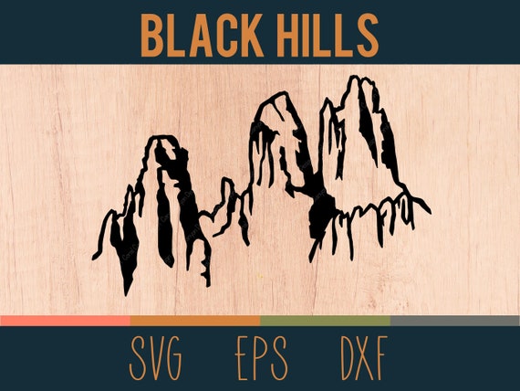 Black Hills SVG Outline Digital Cut File Cathedral Spires - Etsy