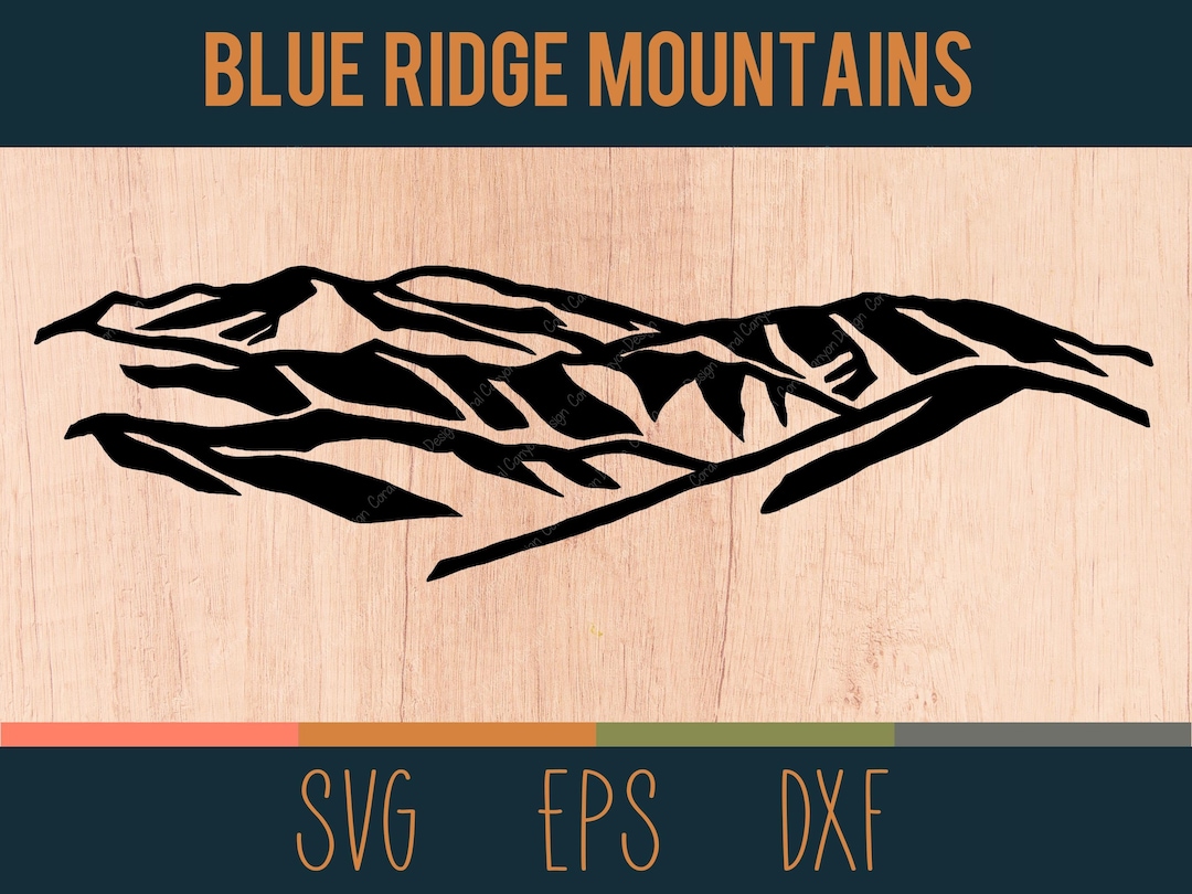 Blue Ridge Mountains SVG Outline | Digital Cut File | Appalachian ...