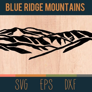 Blue Ridge Mountains SVG Outline | Digital Cut File | Appalachian ...