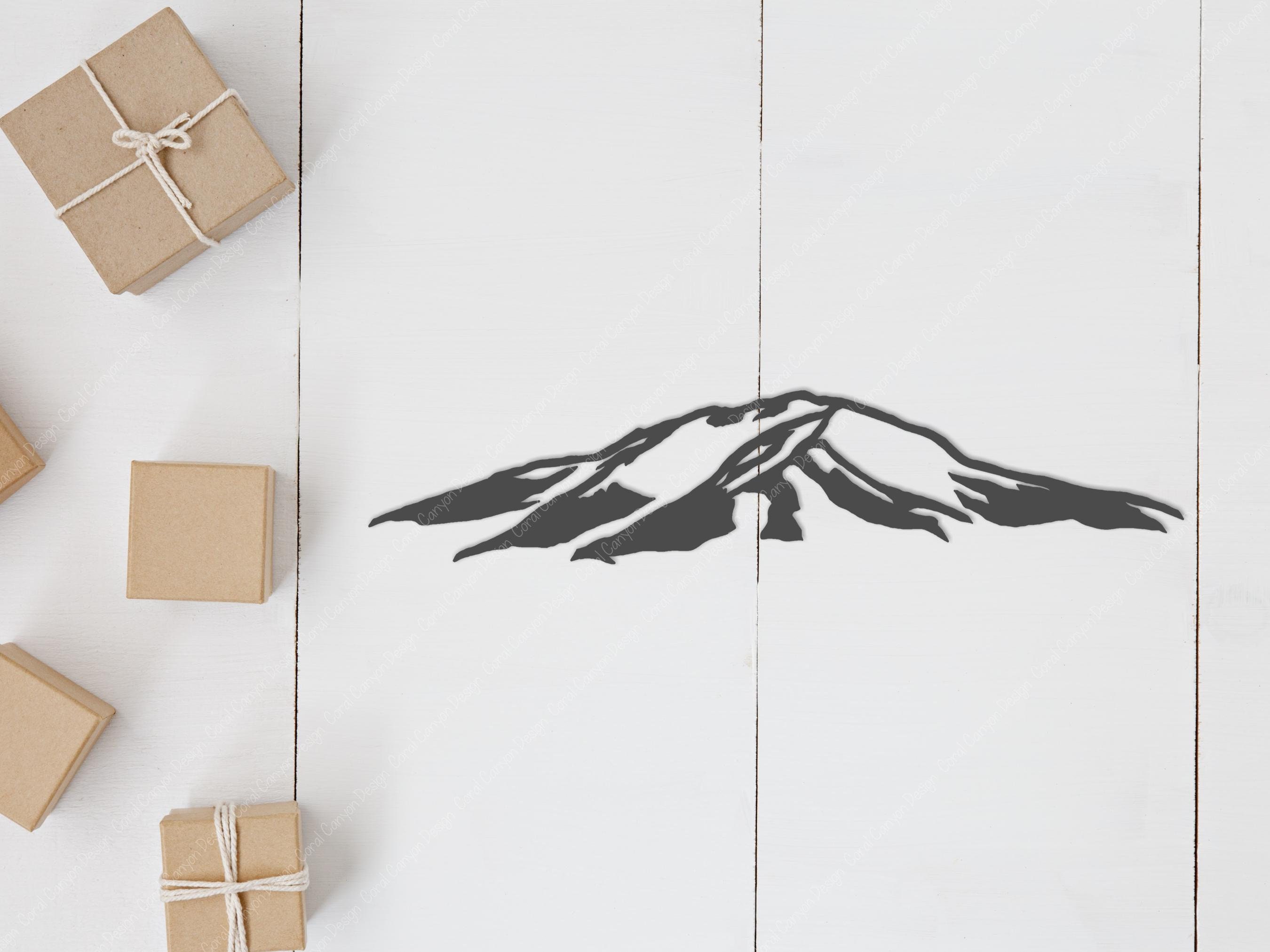 Mount Bailey SVG Outline | Digital Cut File | Cascade Volcanic Arc of ...