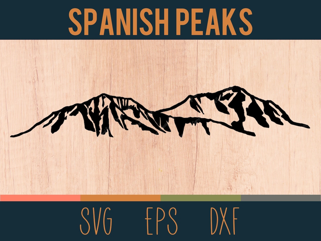 Spanish Peaks SVG Outline | Digital Cut File | Huerfano County ...