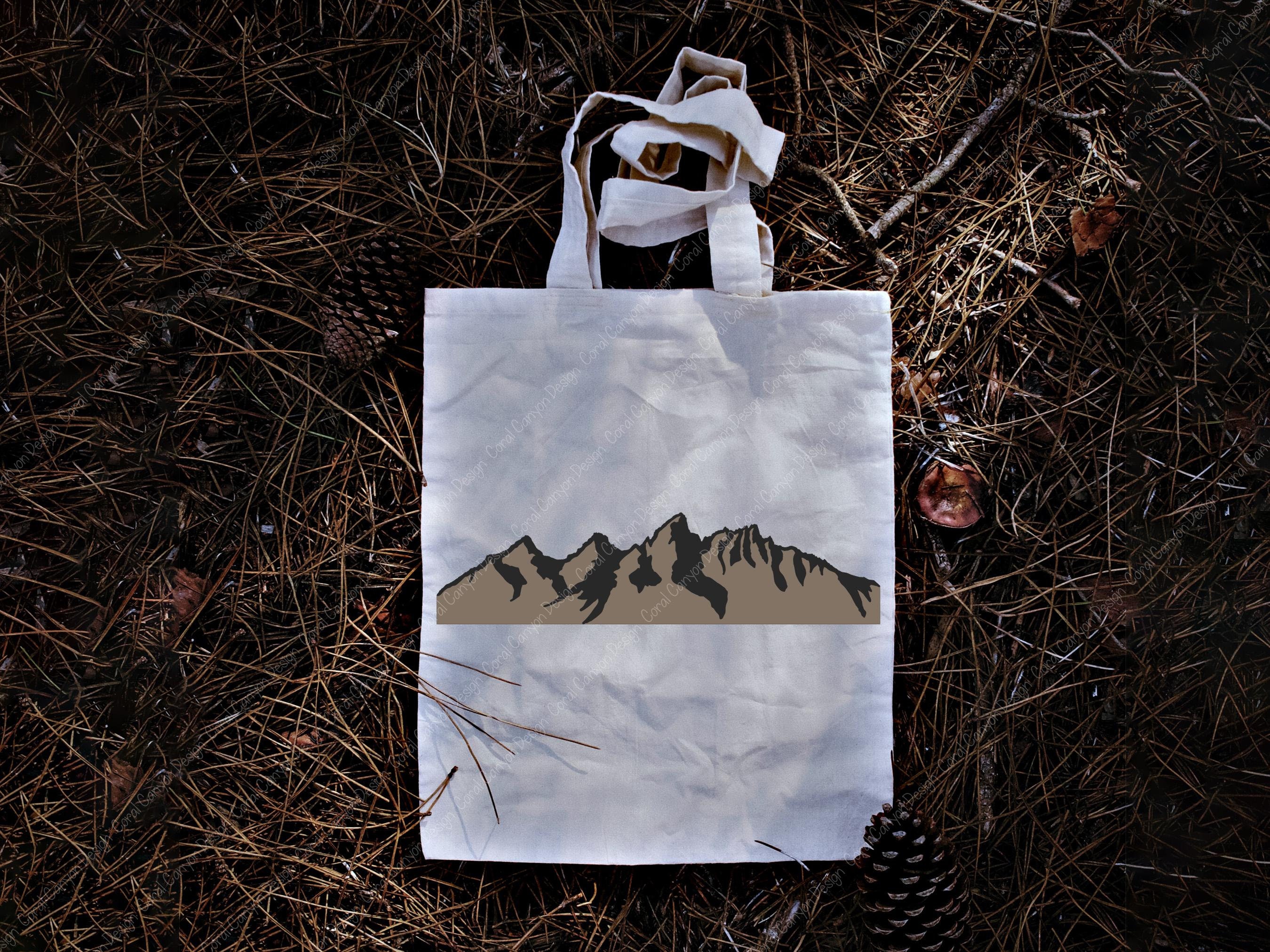 Layered Grand Tetons Mountain Outline | SVG Digital Cut File | Two ...
