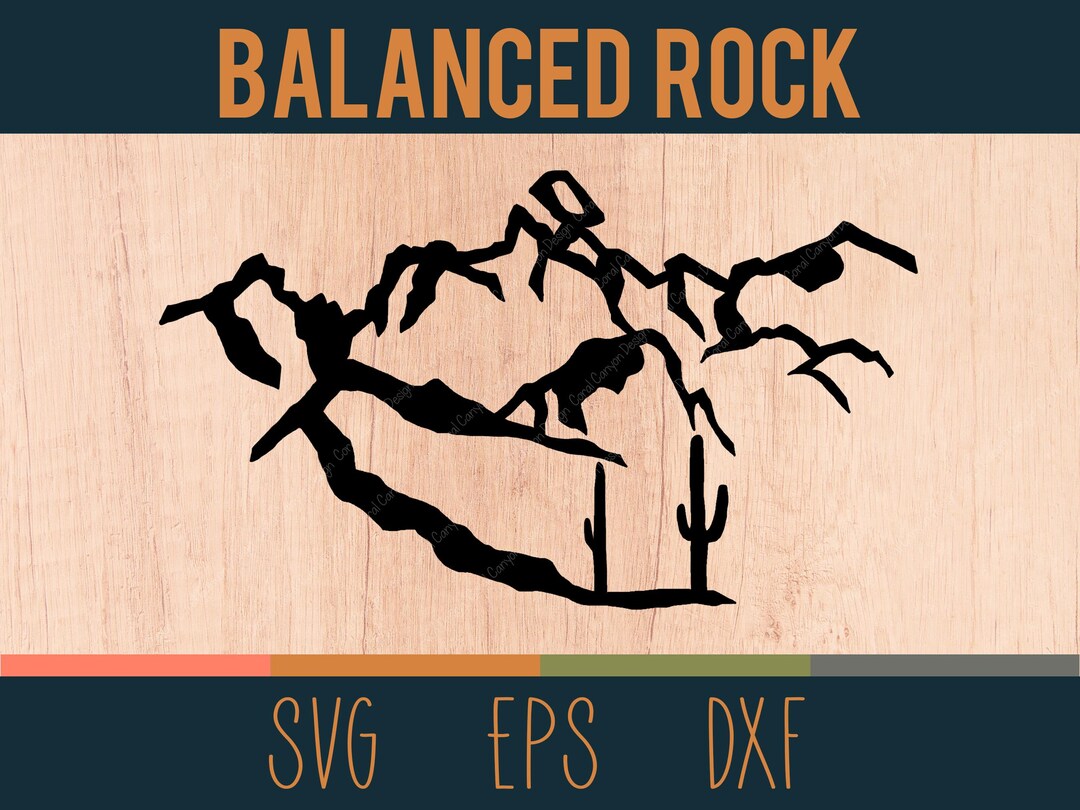 Balanced Rock of Superstition Mountains SVG Outline | Digital Cut File ...