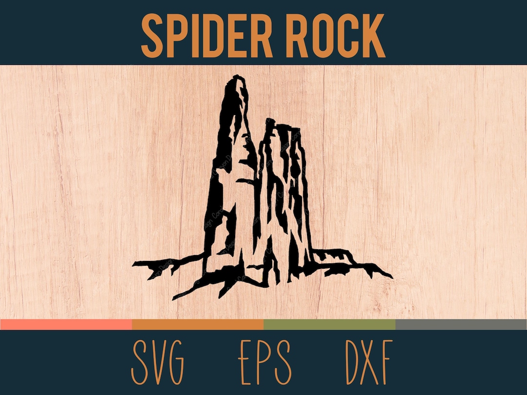 Spider Rock SVG Outline | Digital Cut File | Navajo Nation | Canyon De ...