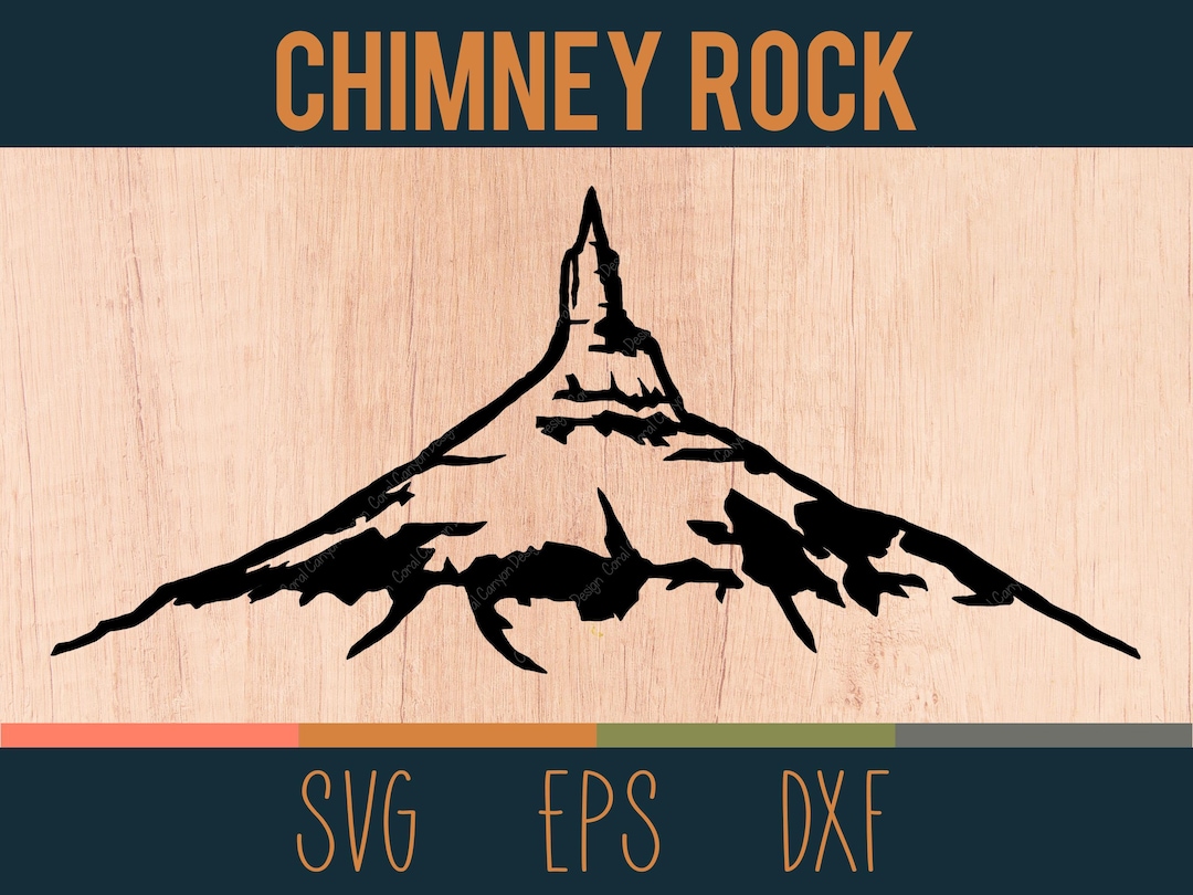 Chimney Rock SVG Outline | Digital Cut File | Chimney Rock National ...