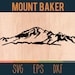 Denali Mountains Outline SVG Digital Cut File | Mount Mckinley, Alaska ...