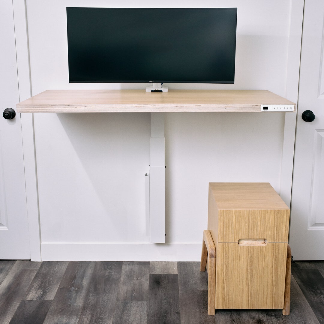 Modern / Minimalist Oak Desktop for Standing Desk (uplift and Others ...