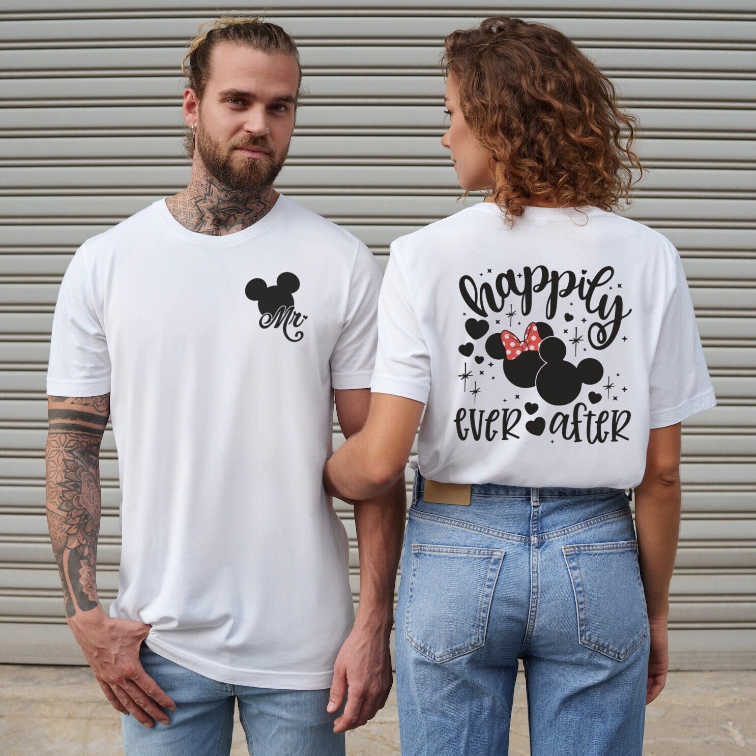Minnie Mickey Mr and Mrs Matching Shirts, Happily Ever After Wedding ...