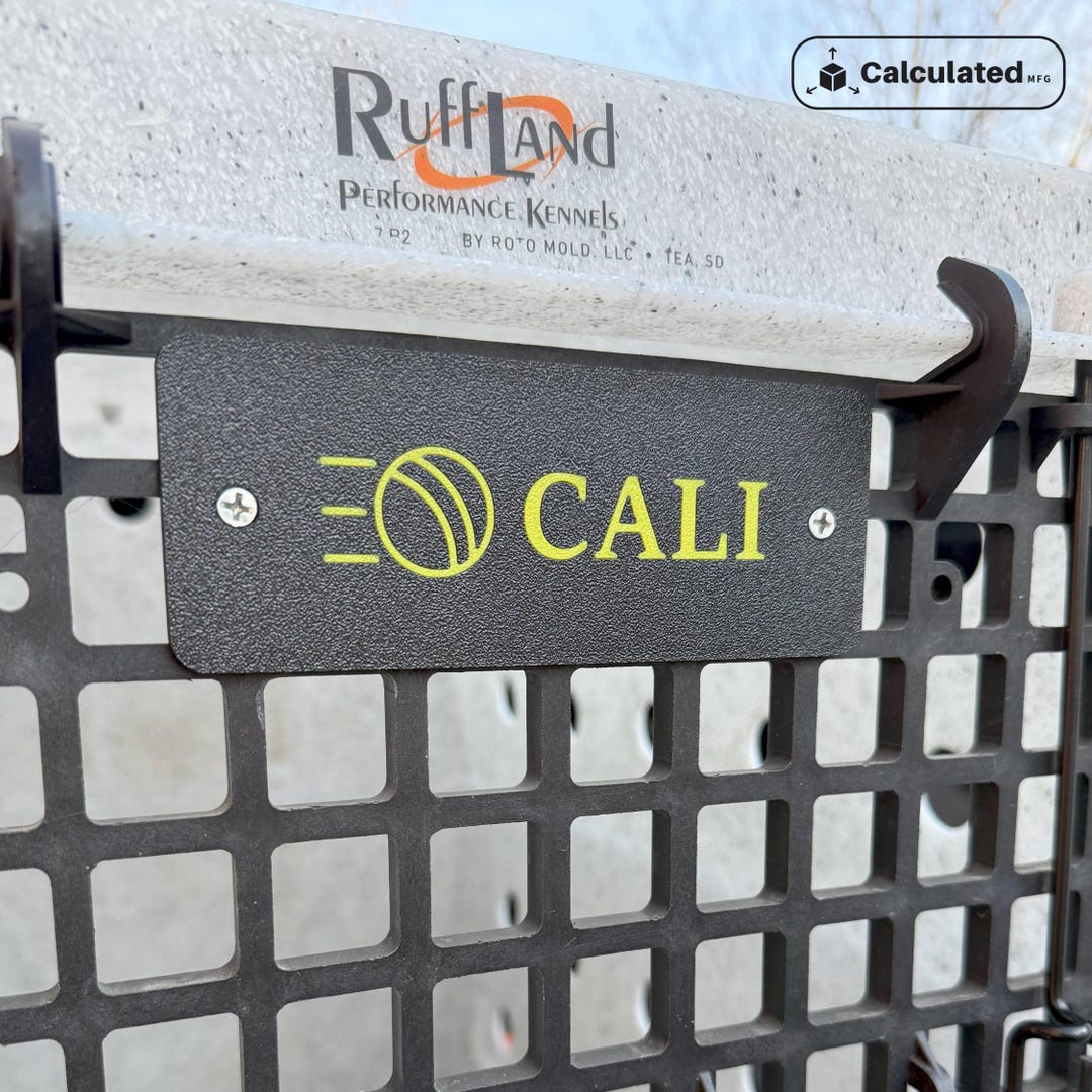 Custom Dog Name Tag for Kennel Crates | Durable PETG Design | Fits ...