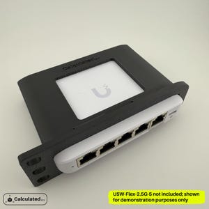 1U Half Rack Mount Fits Unifi Flex Mini 2.5G-5 - Secure 1U Network ...