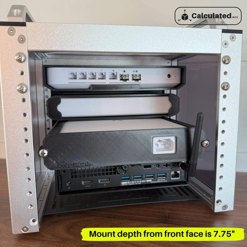 1U - 10in Rack Mount Fits Unifi Usw-lite-16-poe | PETG Mount W/ Brass ...