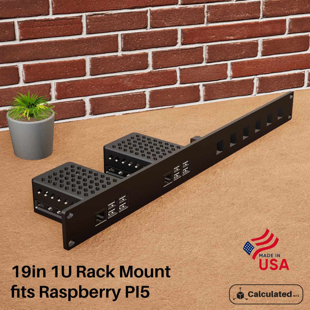 19" Rack Mount – Compatible With Raspberry Pi 5 (single or Dual Mount ...
