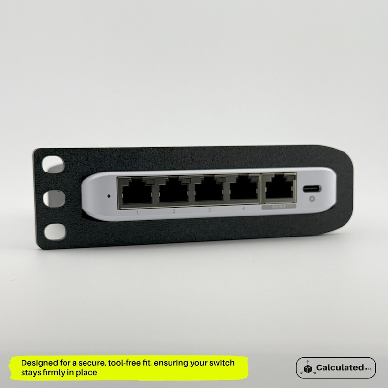 1U Half Rack Mount Fits Unifi Flex Mini 2.5G-5 - Secure 1U Network ...