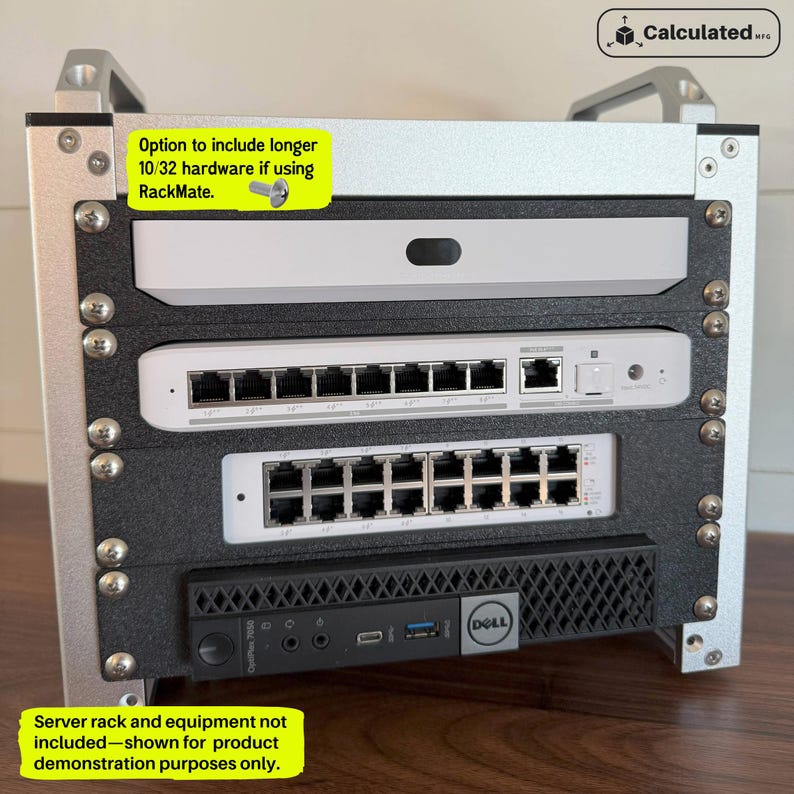 1U - 10in Rack Mount Fits Unifi Usw-lite-16-poe | PETG Mount W/ Brass ...