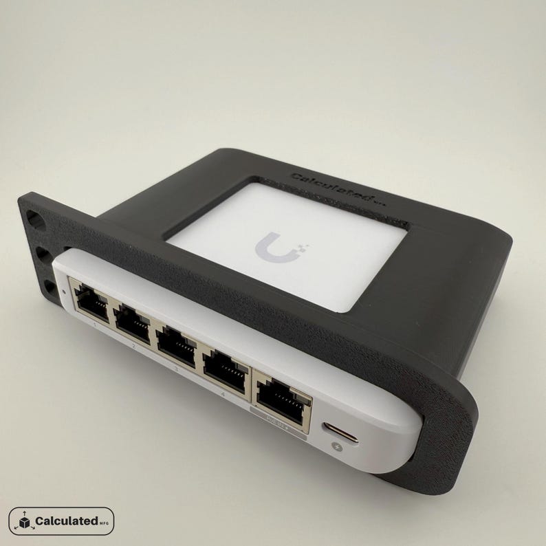 1U Half Rack Mount Fits Unifi Flex Mini 2.5G-5 - Secure 1U Network ...