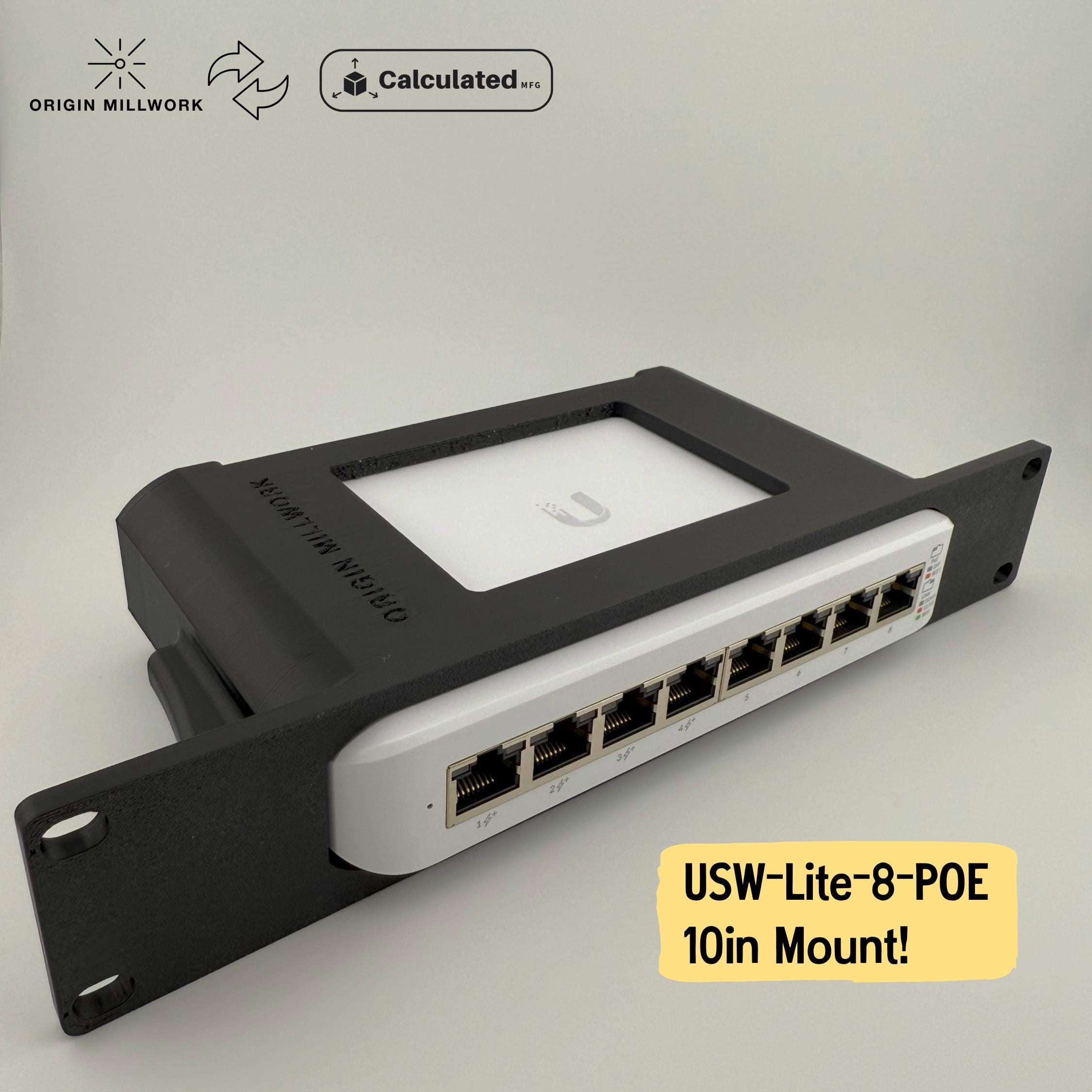 10" Rack Mount for Unifi Usw-lite-8-poe – Secure 1U Network Switch ...