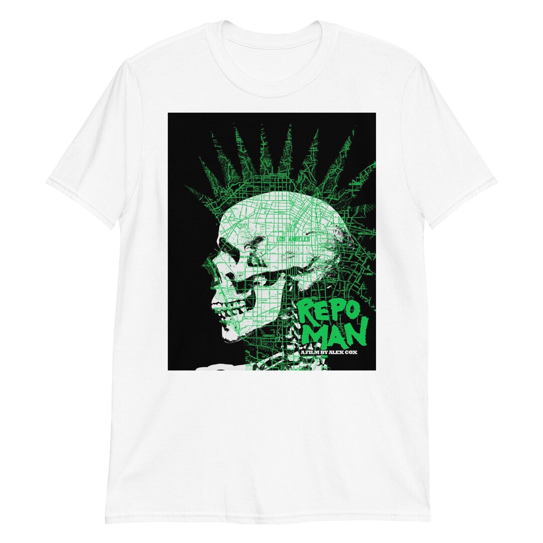 Repo Man Skull Punk White T-shirt - Etsy