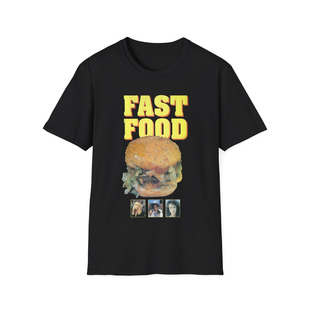 1989 Low Budget Comedy fast Food Movie Poster Tshirt, Unisex Softstyle ...