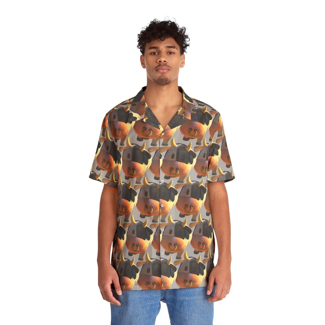 Moo Moo Meadows Meme Cow Men's Hawaiian Shirt AOP - Etsy