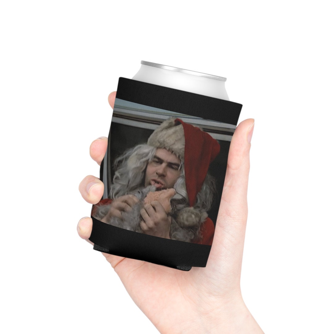 1983 Trading Places Sad Psycho Fish-eating Santa Dan Aykroyd Beer Cozy ...