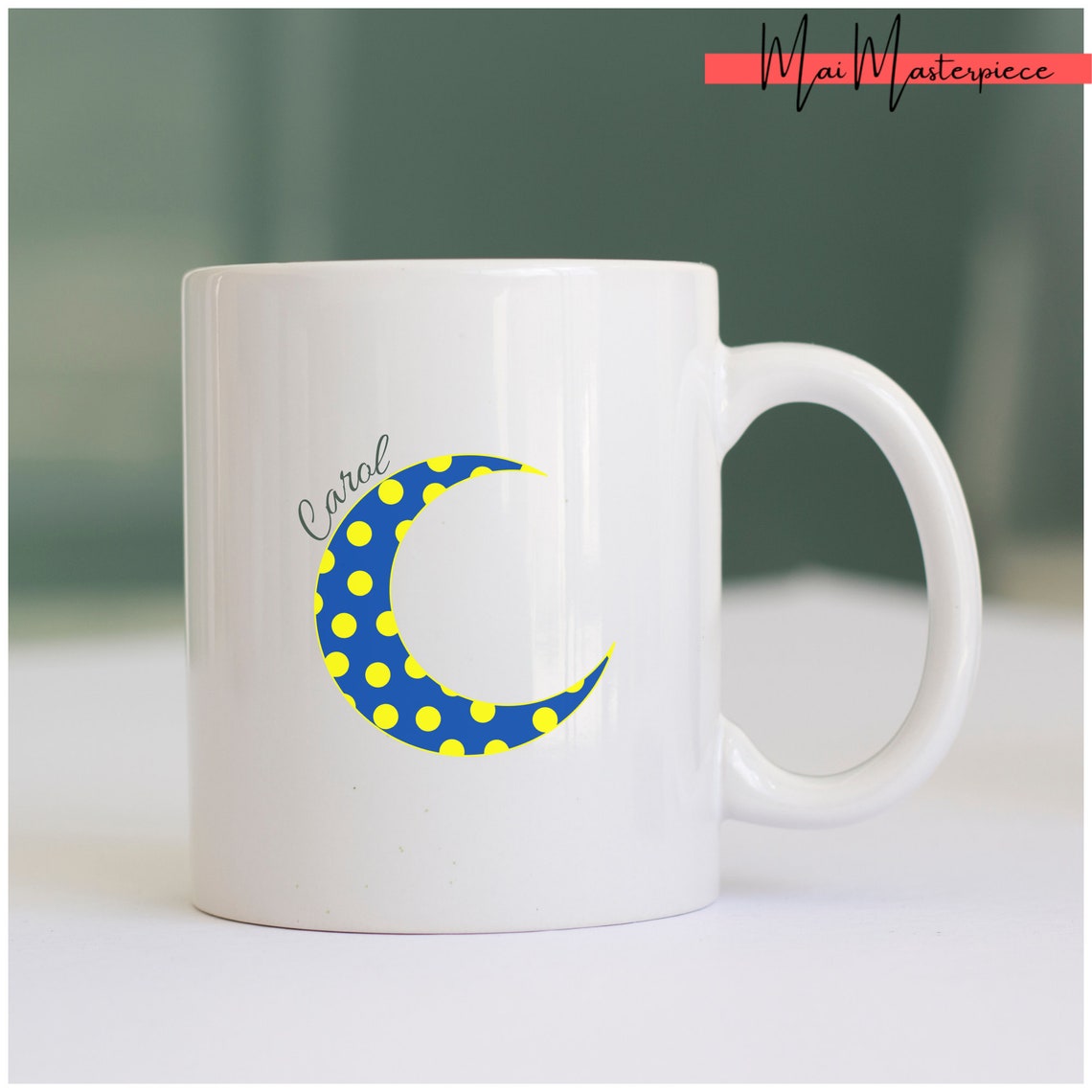 Printable PNG | Moon PNG | Polkadots | Instant Download | Mugs ...